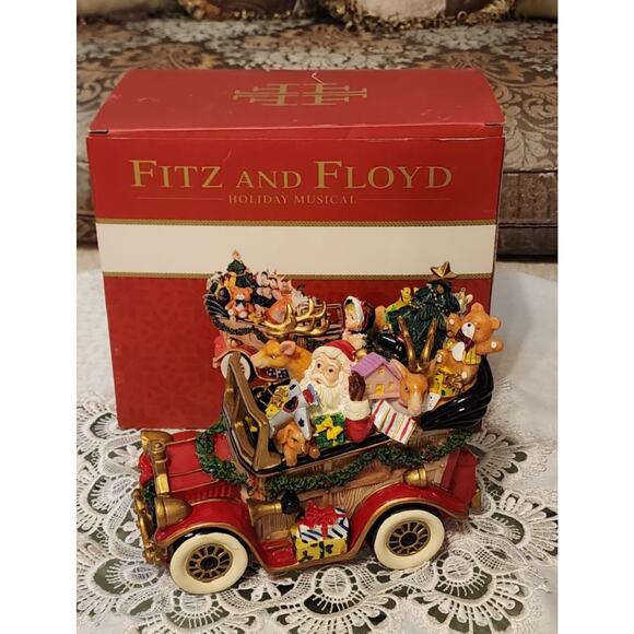 Fitz and Floyd | Holiday | Fitz And Floyd Santa S Classic Car Musical ...